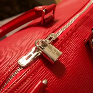 Supreme | Bags | Louis Vuitton Supreme Red Leather Bag | Poshmark